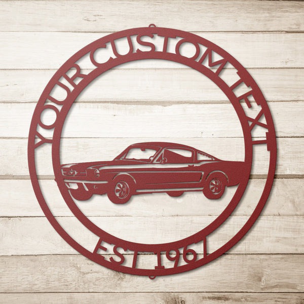 CUSTOM CAR SIGN - Customized Car Steel Monogram Est Sign Home Decor ...